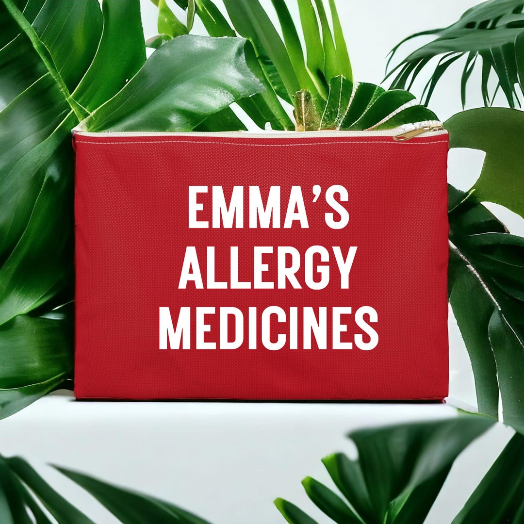 Allergy Medicine Bag Personalised Medical Bag Epipen Bag Anaphylaxis ...