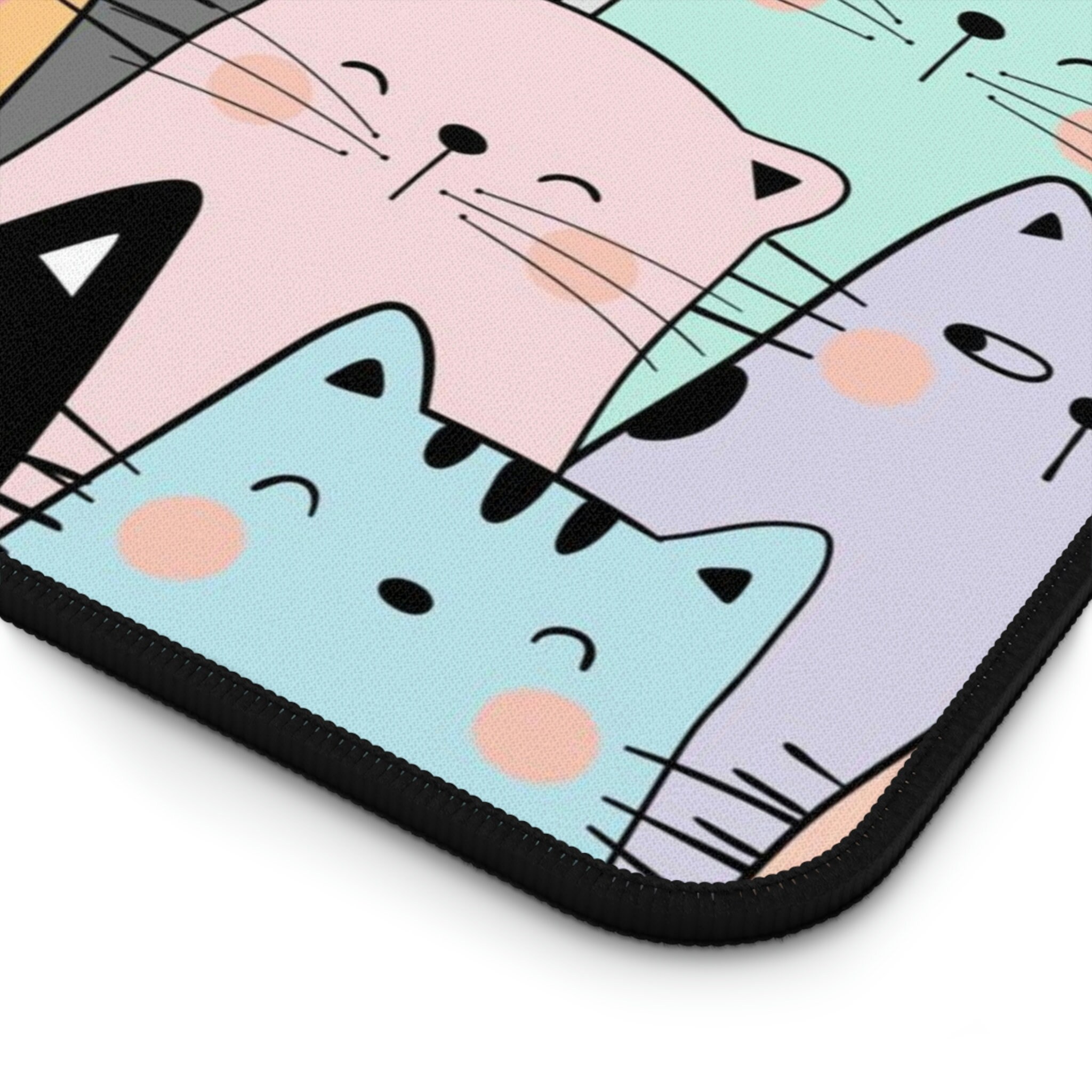 Cat Desk Mat Kawaii Cat Deskmat Boho Deskpad Gift for Cat - Etsy