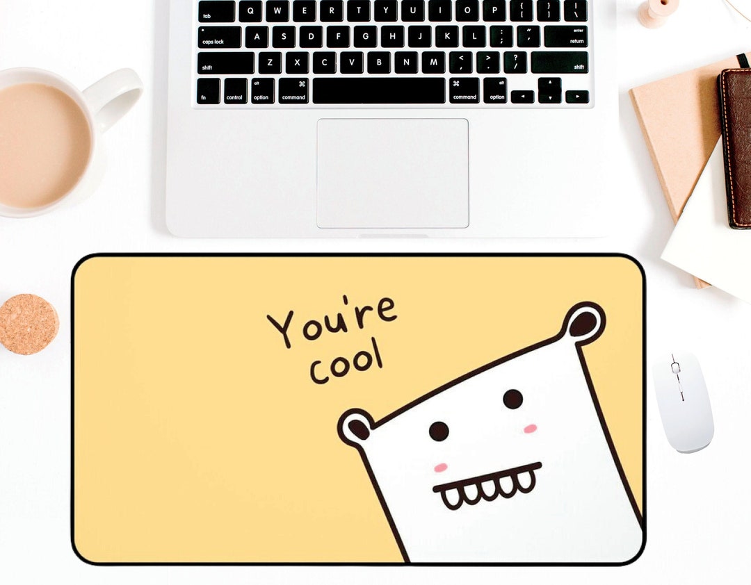 Funny Work Deskmat Cute Office Gift Girl Deskpad Boho Keyboard - Etsy