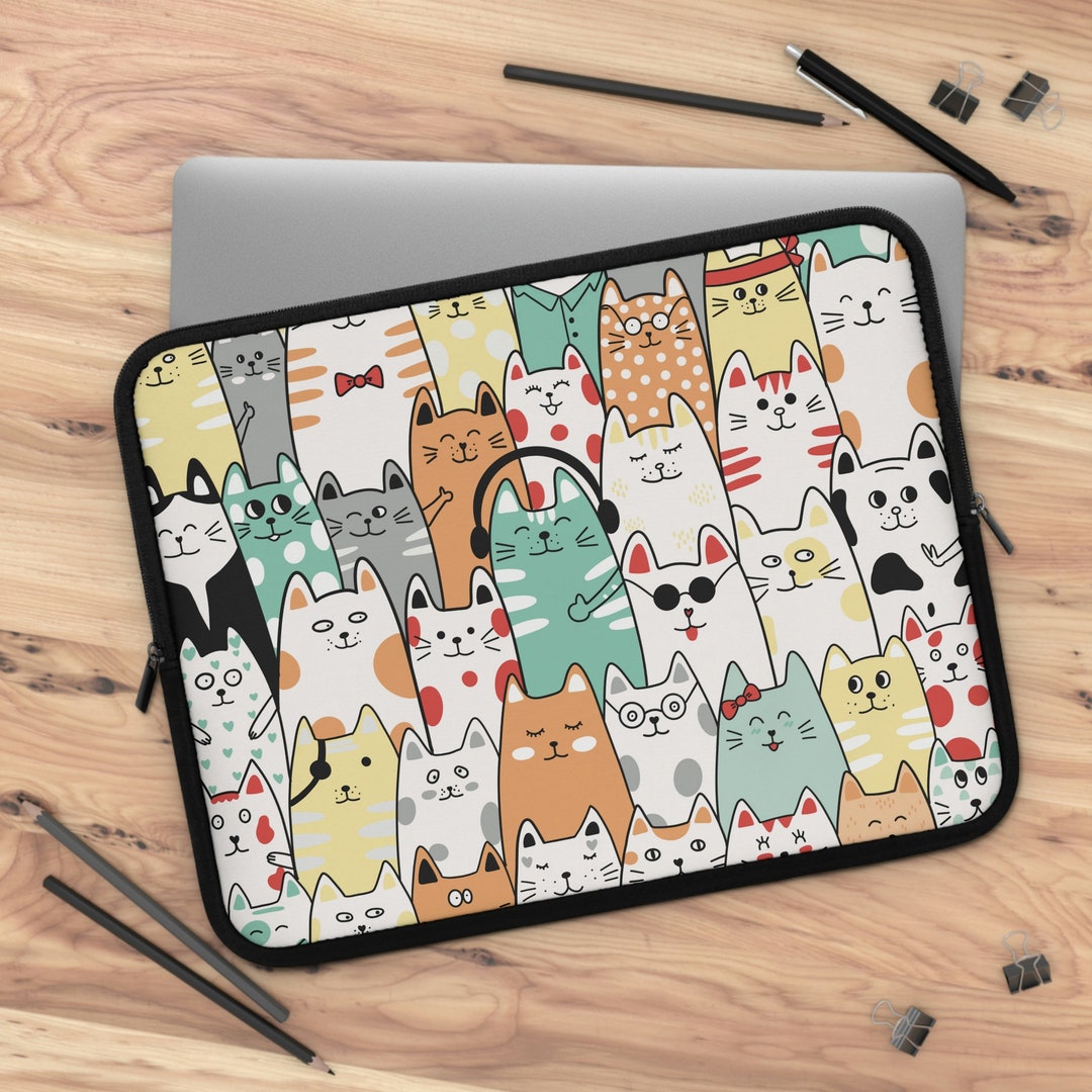 Cute Kawaii Cat Laptop Cover, Cat Laptop Sleeve, 15 17 Laptop Case ...