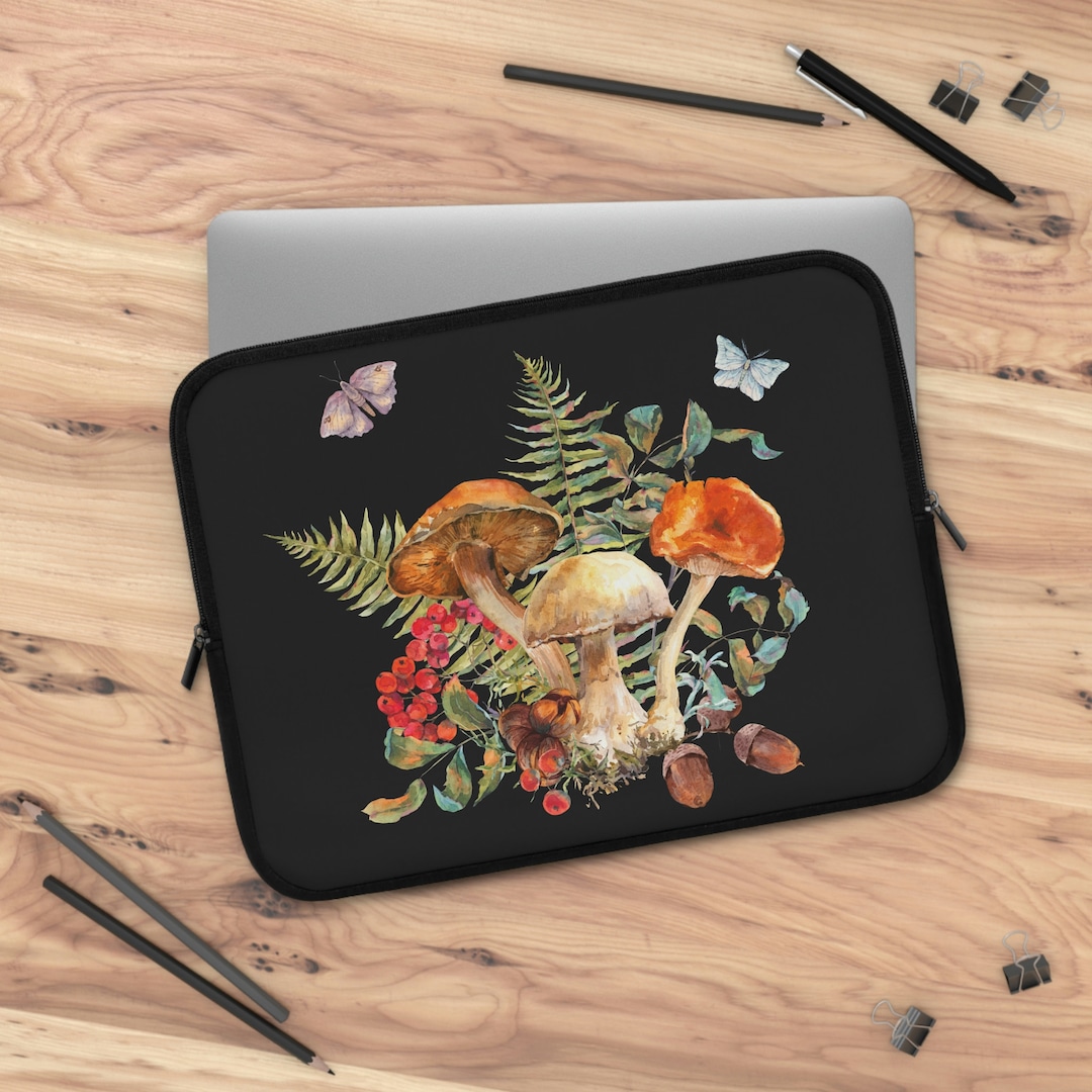 Mushroom Laptop Sleeve, Cottagecore Laptop Case, Boho Laptop Case, iPad ...