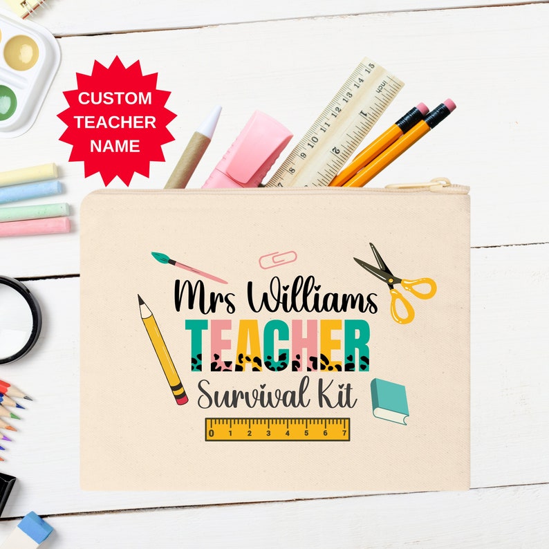 Personalized Teacher Survival Kit, Teacher Appreciation Gift, School ...