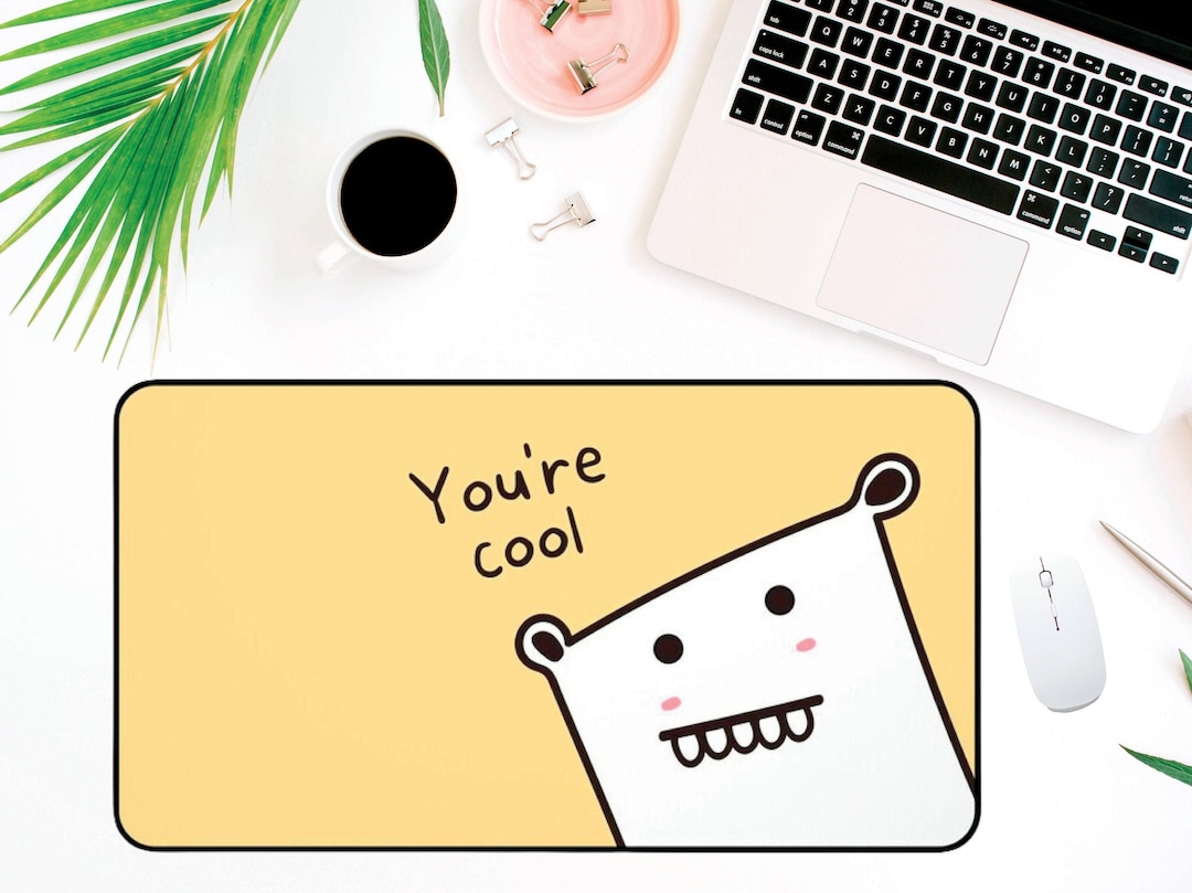 Funny Work Deskmat Cute Office Gift Girl Deskpad Boho Keyboard Mat ...