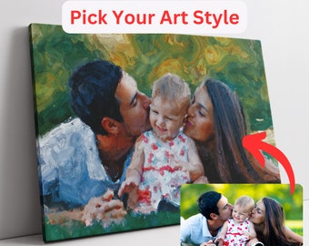 Custom Family Portrait Personalized Watercolor Family - Etsy