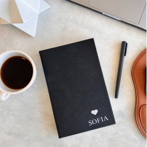 Personalized Hardcover Leather Journal Notebook, Customized Notebook ...