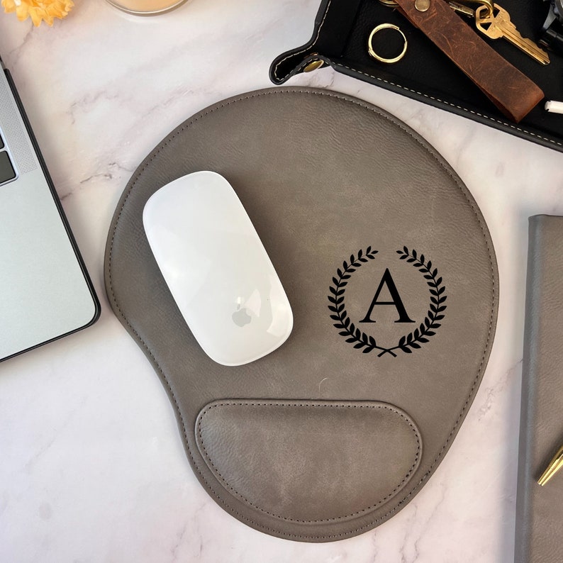 Custom Leather Mouse Pad Personalized Boss Gift Personalized - Etsy