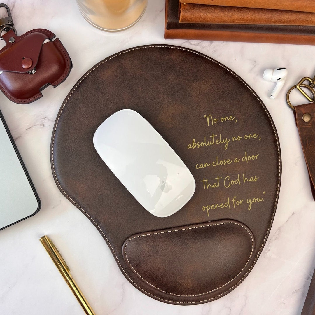 Custom Leather Mouse Pad Personalized Boss Gift Personalized - Etsy
