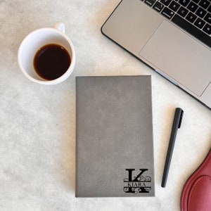 Personalized Hardcover Leather Journal Notebook, Customized Notebook ...