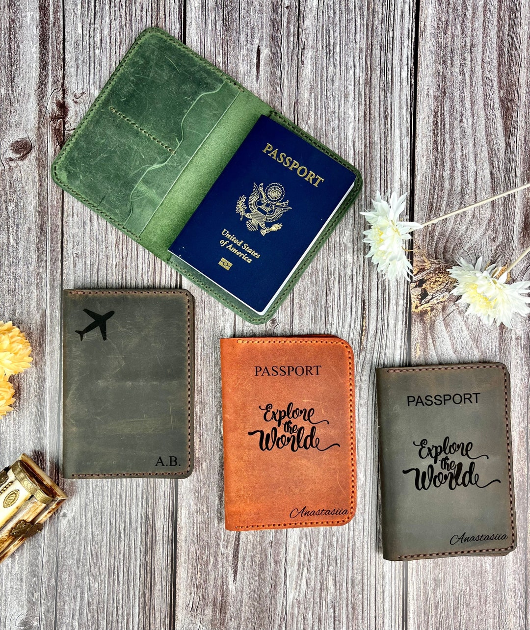 Personalized Passport Cover, Custom Gift for Mom, Passport Wallet ...