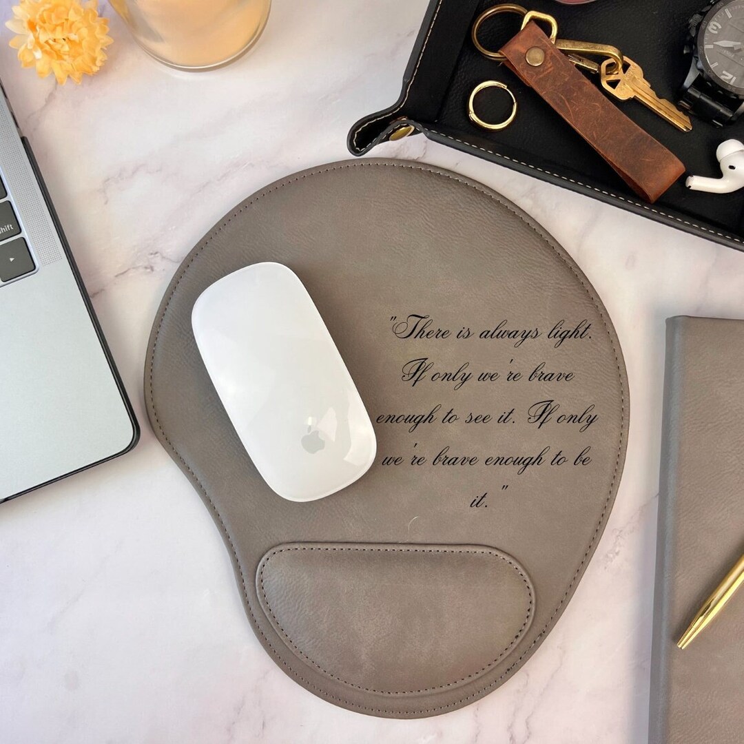 Custom Leather Mouse Pad, Personalized Boss Gift, Personalized Leather ...