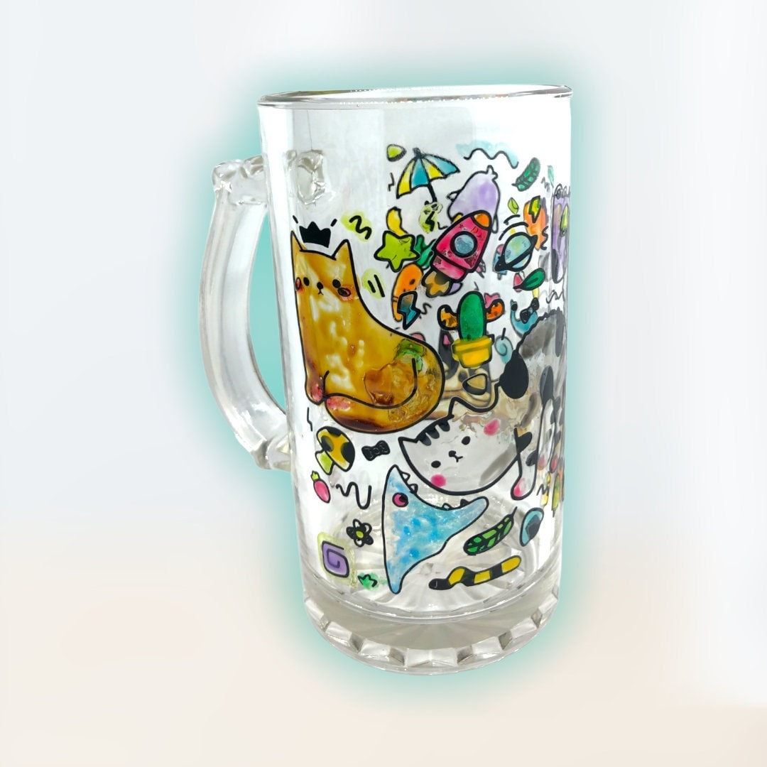 DIY Glass Paint Kit/ Stained Glass Paint Kit / Glass Cup Craft Kit ...