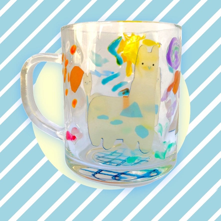 Glass Mug Craft Kit // DIY Glass Cups // Decorate Glassware // Cute ...