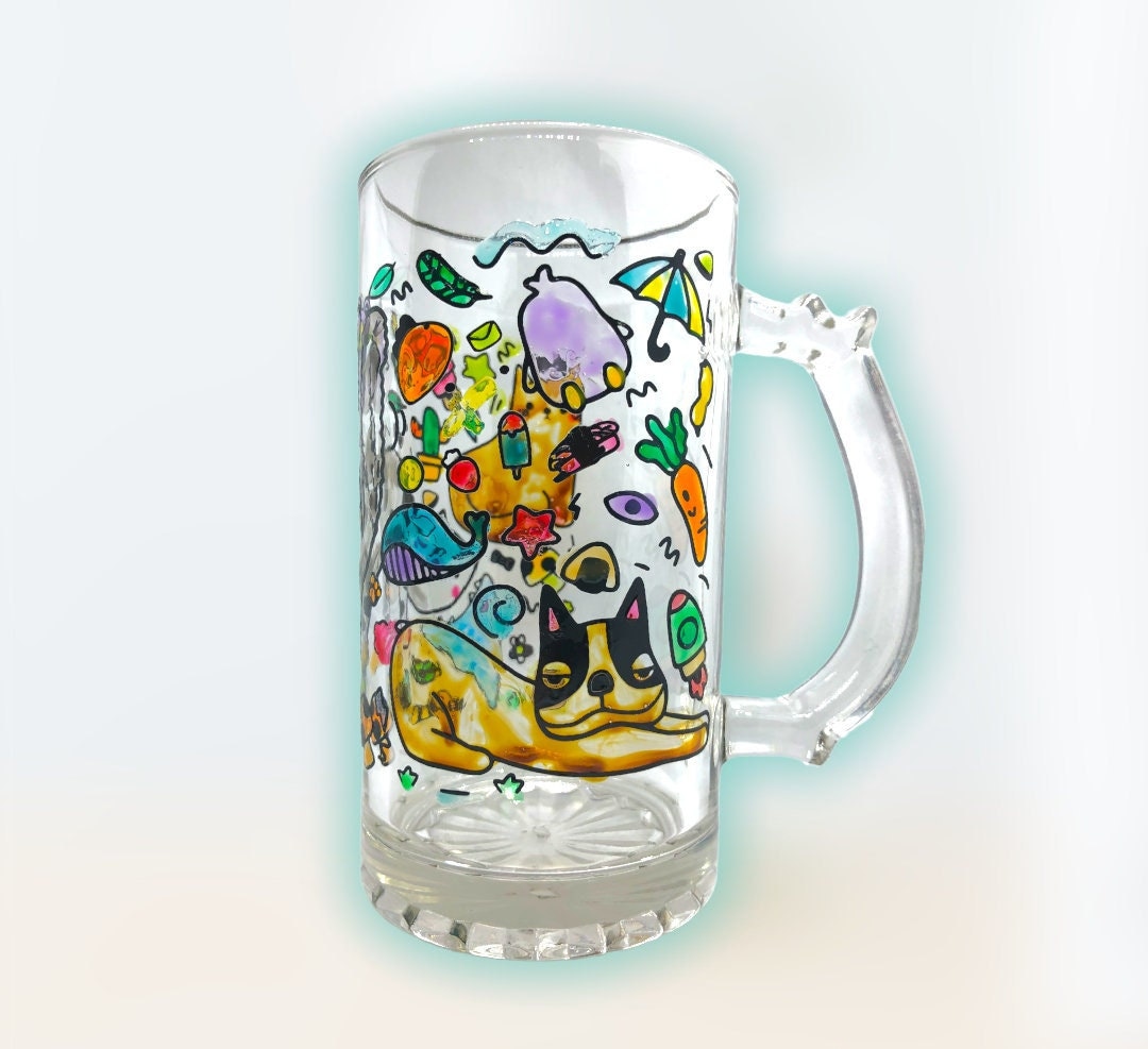 DIY Glass Paint Kit/ Stained Glass Paint Kit / Glass Cup Craft Kit ...