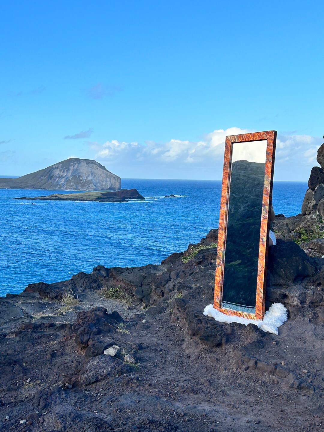 Copper Mirror, Full-length Mirror, Impressive Flame-painted Copper ...