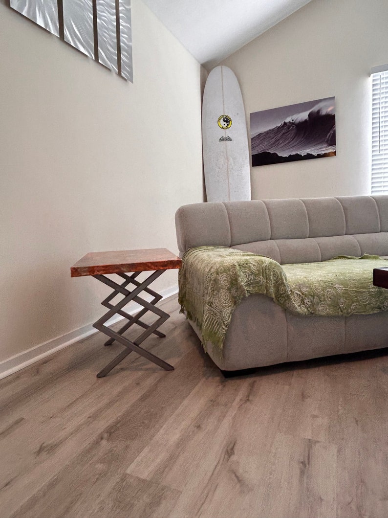 Unique Flame-painted Copper Side Table Modern End Table - Etsy