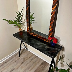 Stylish Copper Vanity Mirror - Custom Frame for Bathroom or Office ...