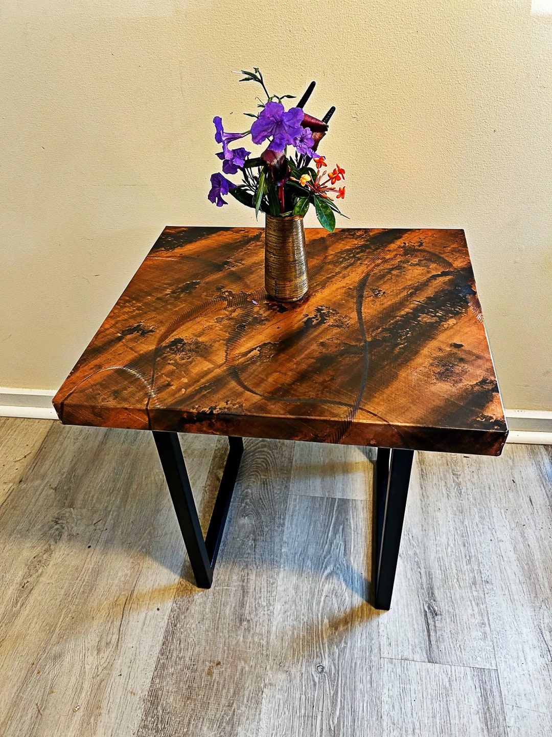 Handmade Copper End Table, Copper Coffee Tables Set, Luxury Copper ...