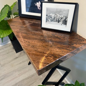 Copper Decor, Copper Accent Table, Unique Home Decor, Small Desk ...