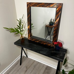 Stylish Copper Vanity Mirror - Custom Frame for Bathroom or Office ...