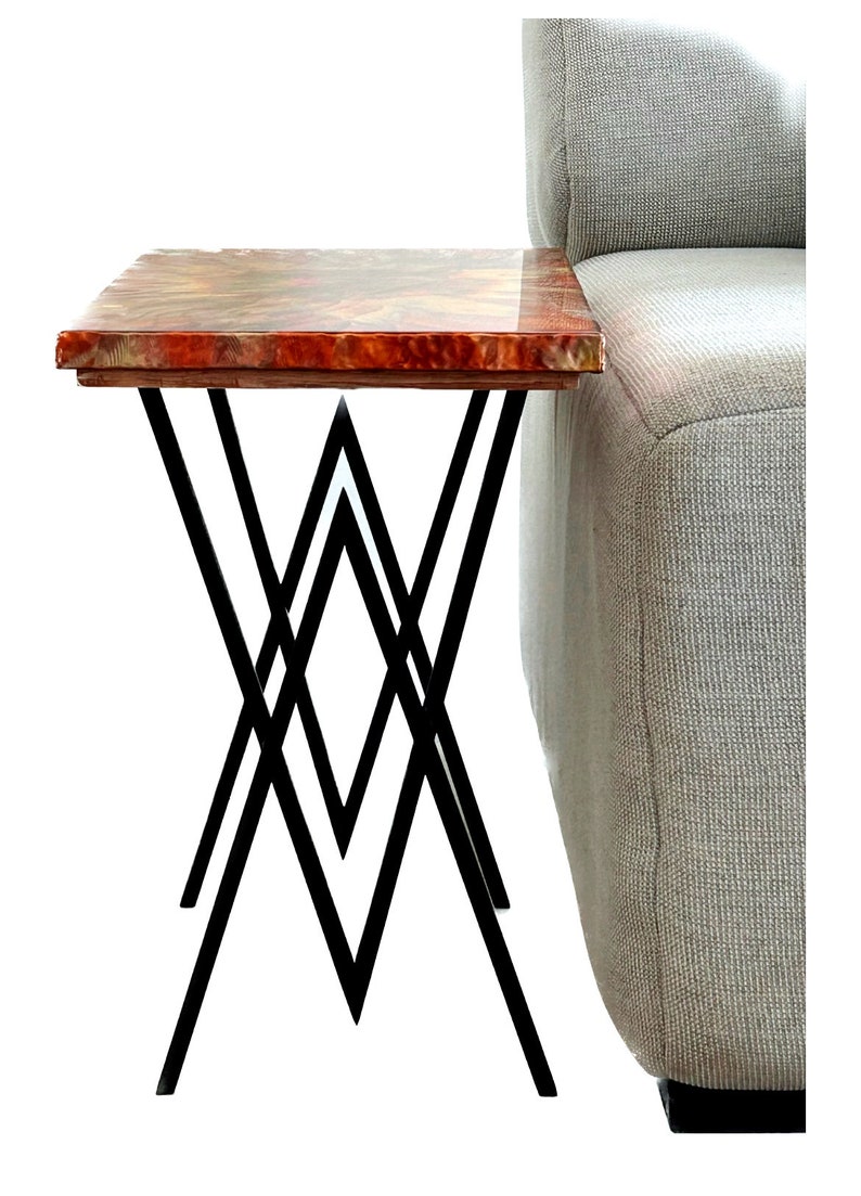 Copper Bedside Table, Modern Office Decor, Custom Copper End Table ...