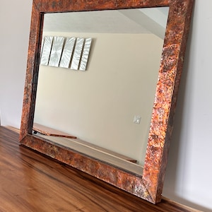 Large Wall Mirror, Bathroom Wall Decor, Mirror Wall Decor, Vanity Mirror, Custom Frame, Hammered ...