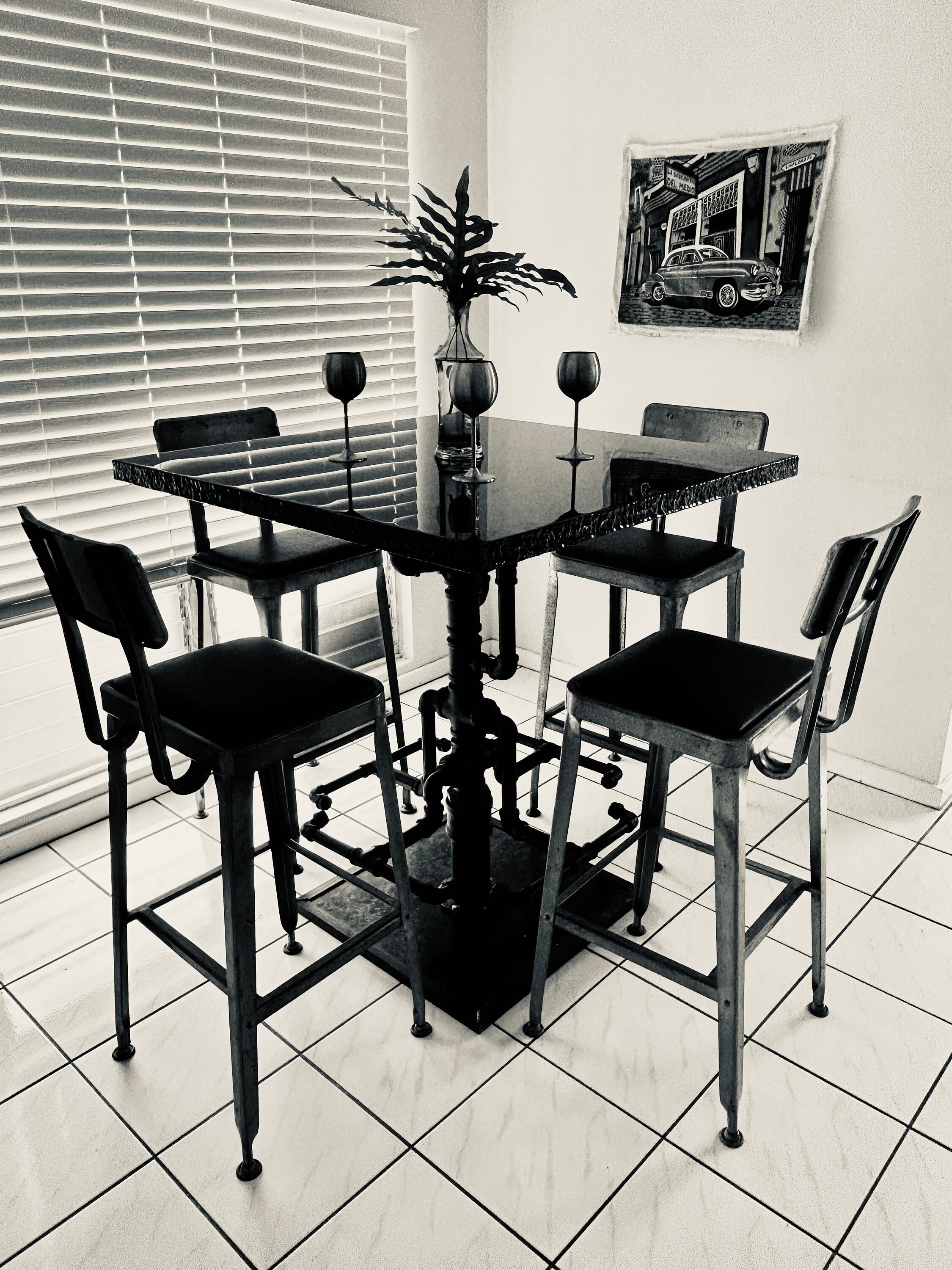 Industrial Decor, Bistro Table, Bar Table, Dining Table for 8, Cocktail ...