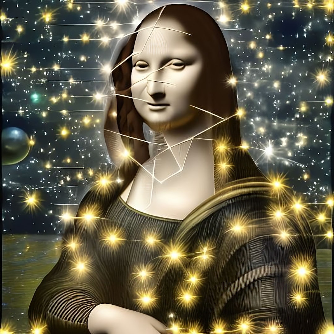 Mona Lisa Altered Art Print Collection, Digital Download Print, AI Art ...