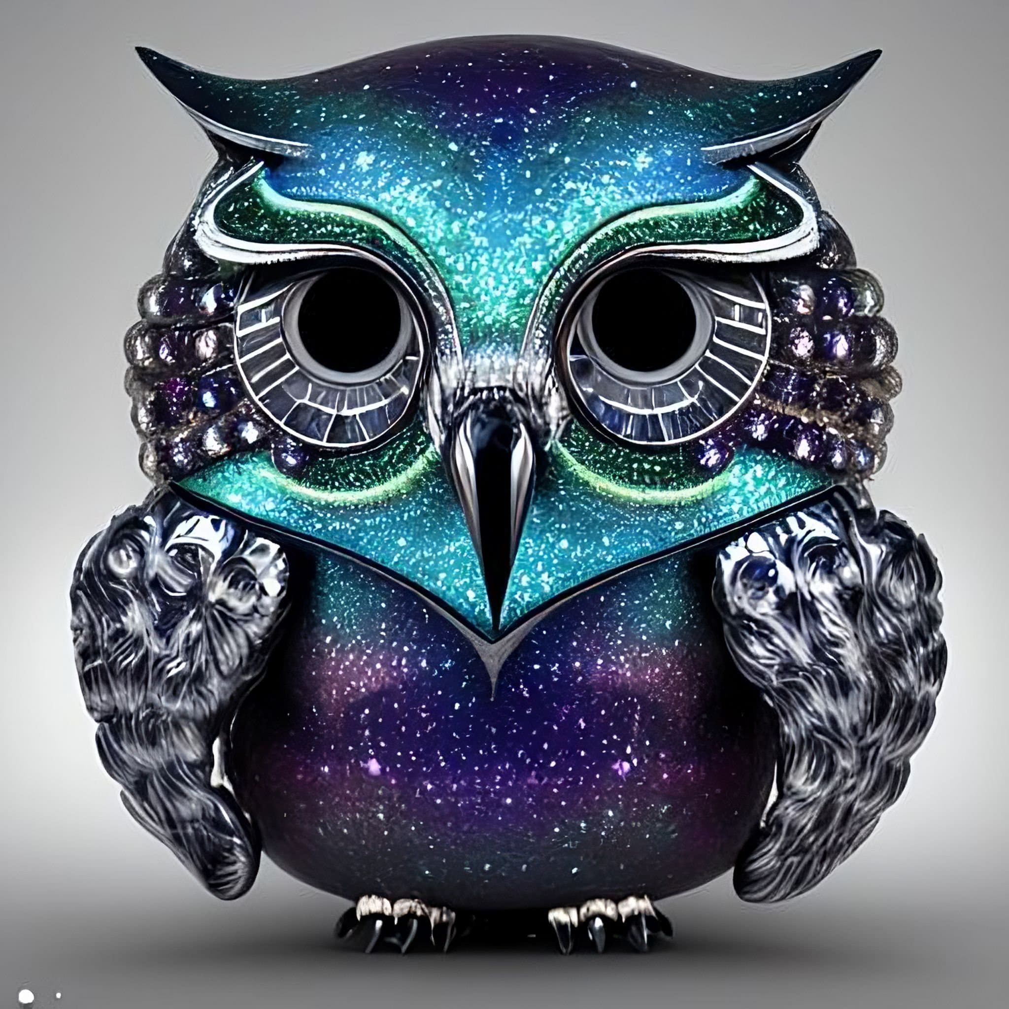 Good Luck Galaxy Owl Digital Art - Etsy