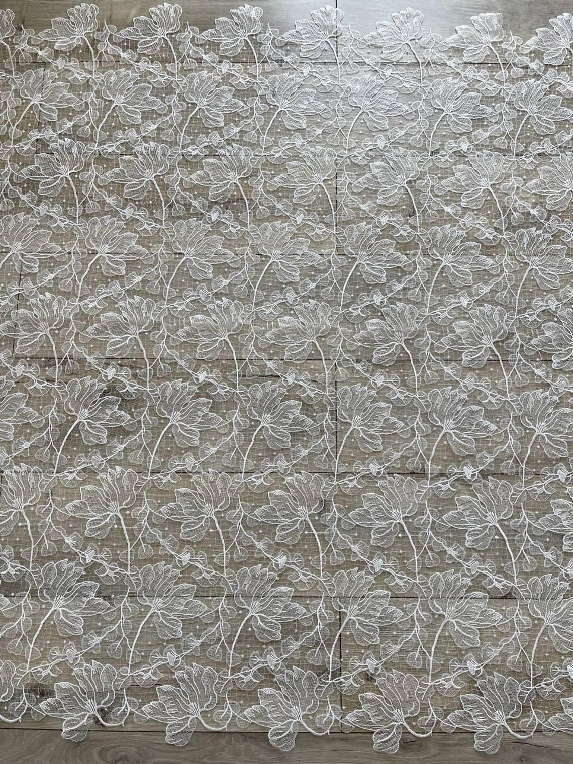 Delicate Lace With a Large Floral Macrame-style Pattern. Light Fabric ...