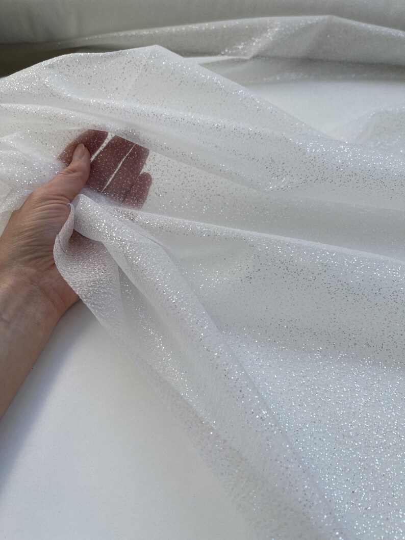 Stiff Glitter Fabric With Organza Texture. Perfect for Shiny Evening ...