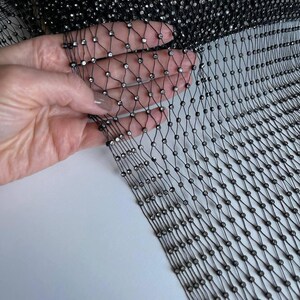 Mesh Adorned With Glass Crystals. Stretch Luxurious Lace for Blouses ...