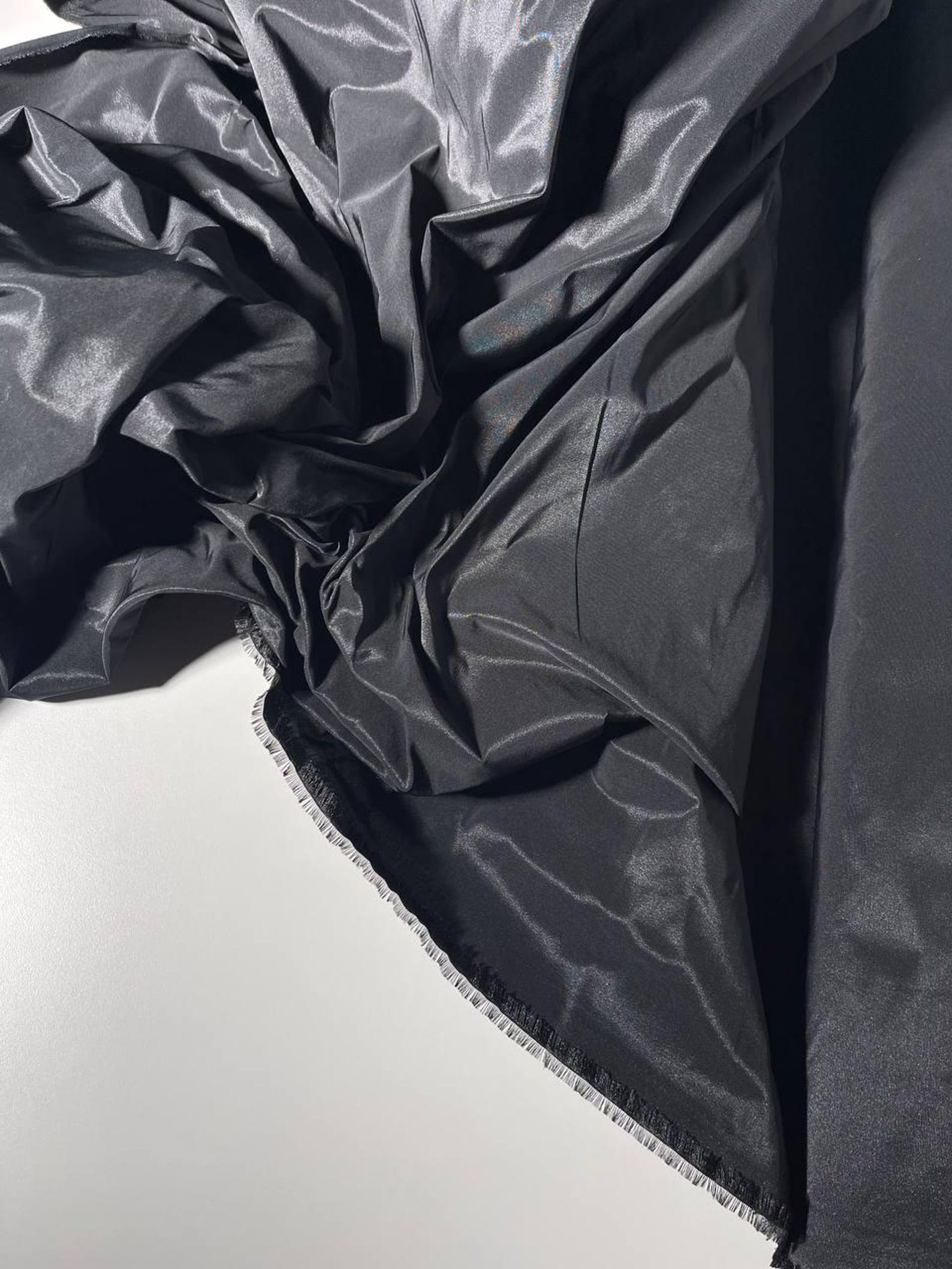 Stiff, Shiny Fabric. Polyester Taffeta for Sewing. Malleable Material ...
