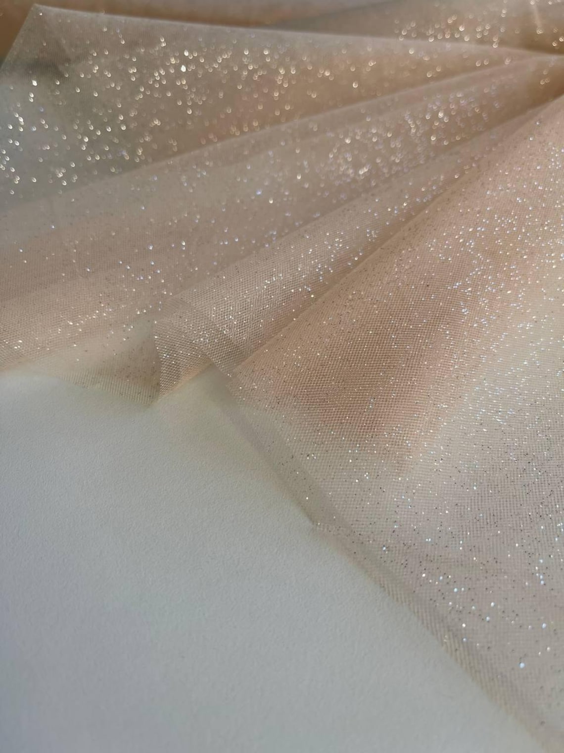 Delicate Tulle With Glitter. Shiny Material, Perfect for Wedding ...