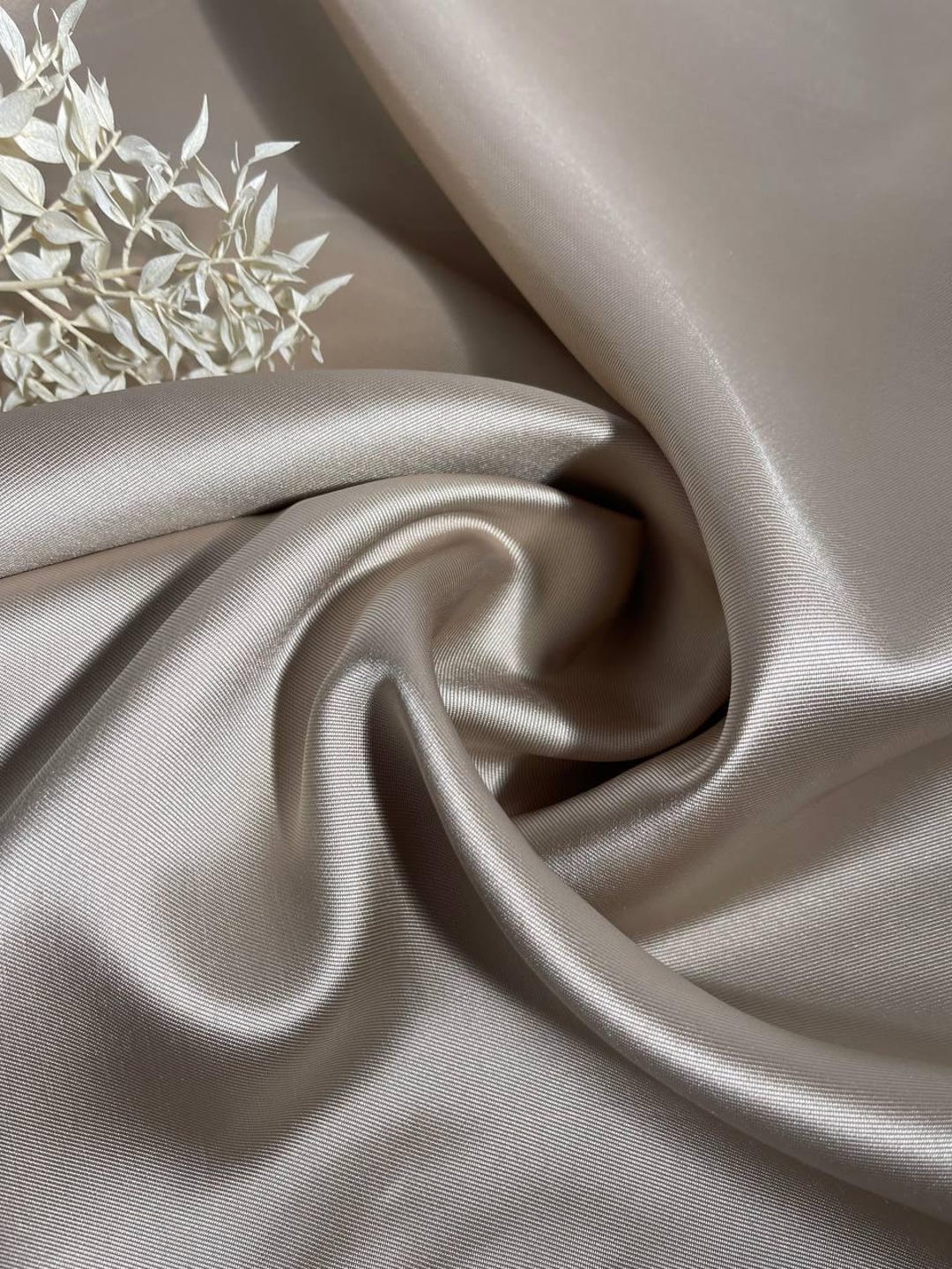 Slightly Stiff Mikado in a Golden Color. Shiny Italian Polyester Fabric ...