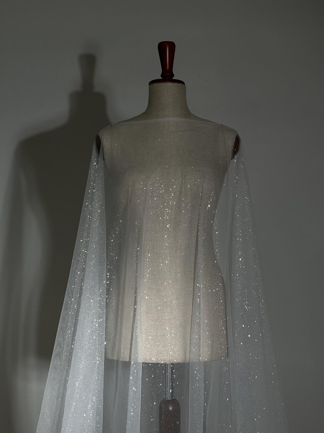 Snow White Tulle With Delicate Glitter. Light, Soft, and Airy Fabric ...
