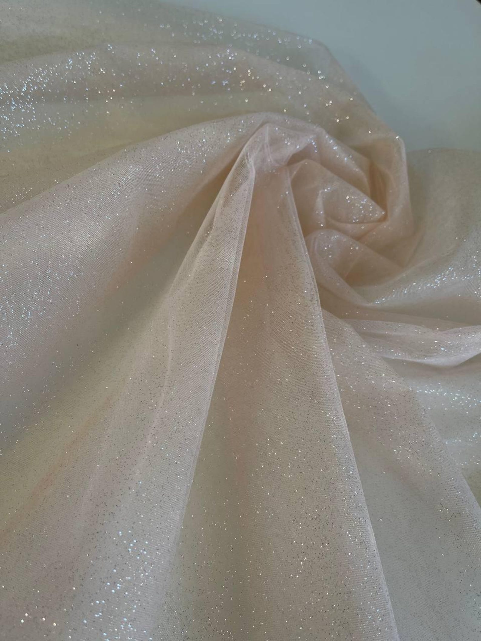 Delicate Tulle With Glitter. Shiny Material, Perfect for Wedding ...