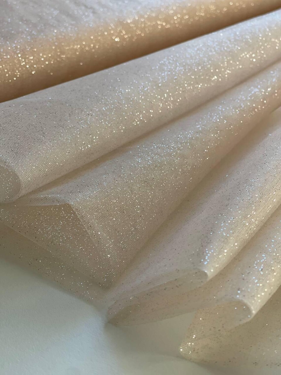 Delicate Tulle With Glitter. Shiny Material, Perfect for Wedding ...