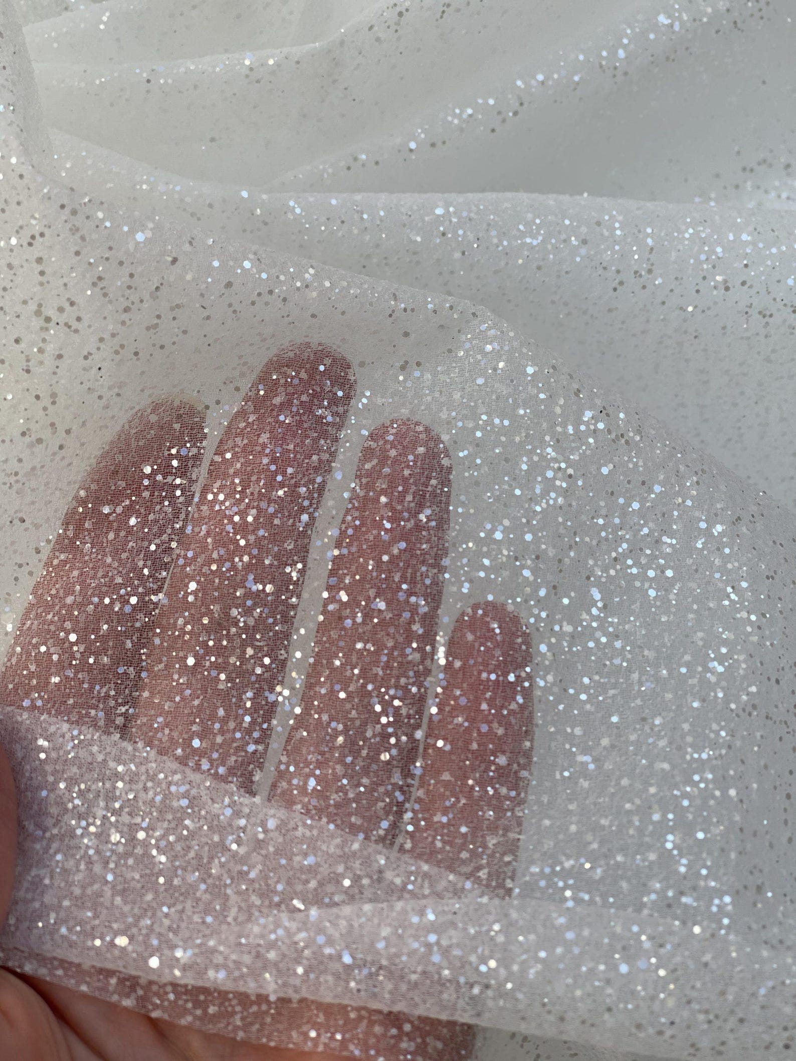 Stiff Glitter Fabric With Organza Texture. Perfect for Shiny Evening ...