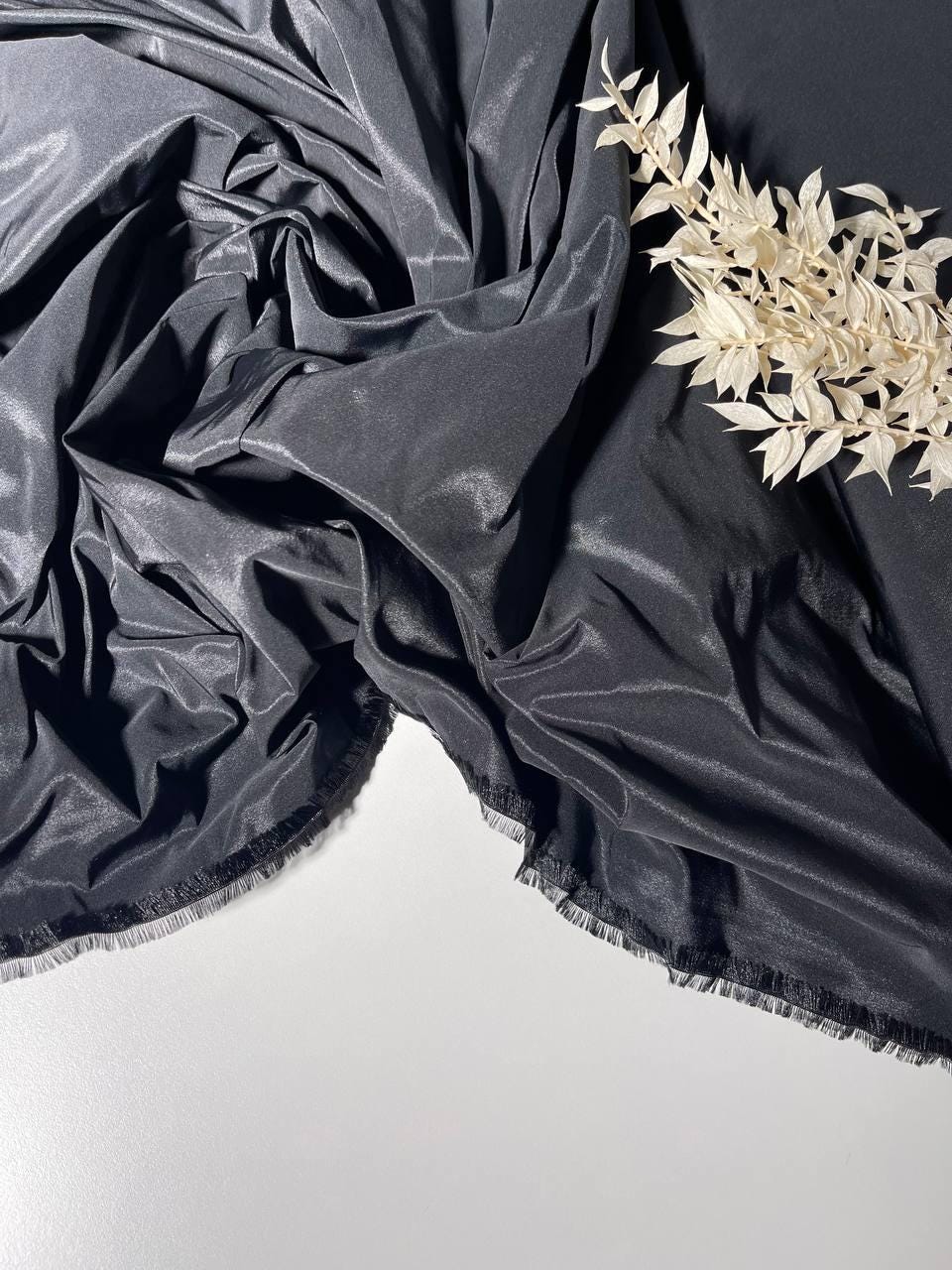 Stiff, Shiny Fabric. Polyester Taffeta for Sewing. Malleable Material ...