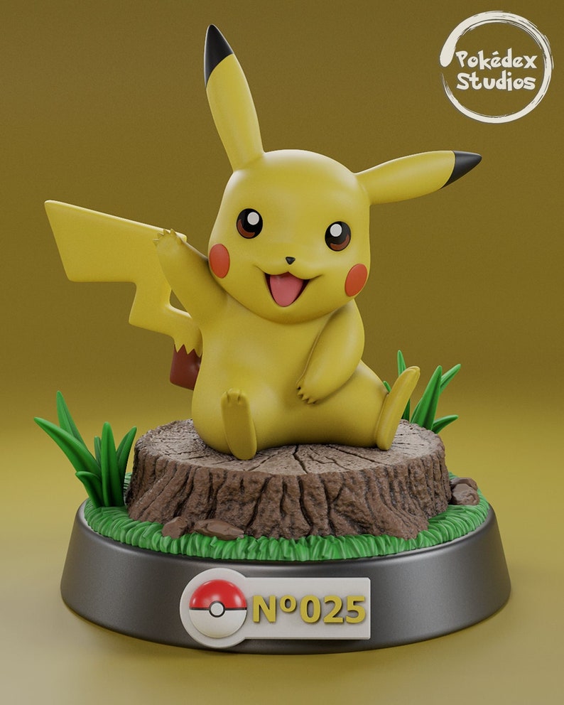 Pikachu STL Pokedex Studios Pokemon STL Fan Art fichier - Etsy France