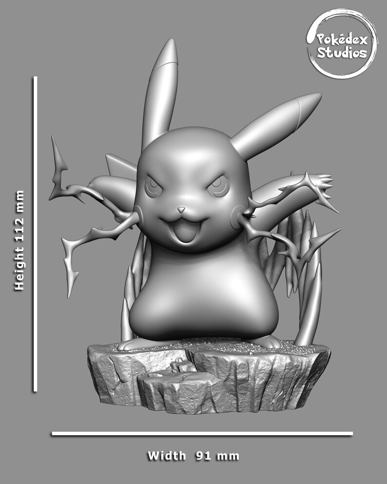 Pikachu STL Pokedex Studios Pokemon STL Fan Art Fichier - Etsy France