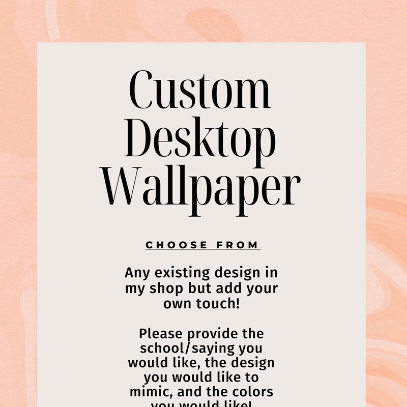 Custom Wallpaper - Etsy