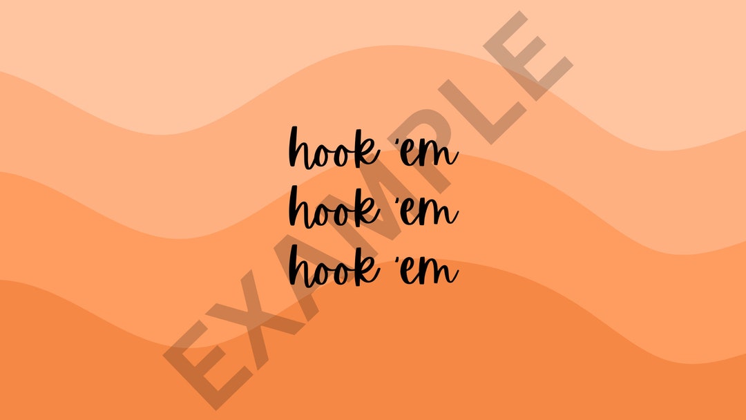 Hook 'em Desktop Wallpaper - Etsy