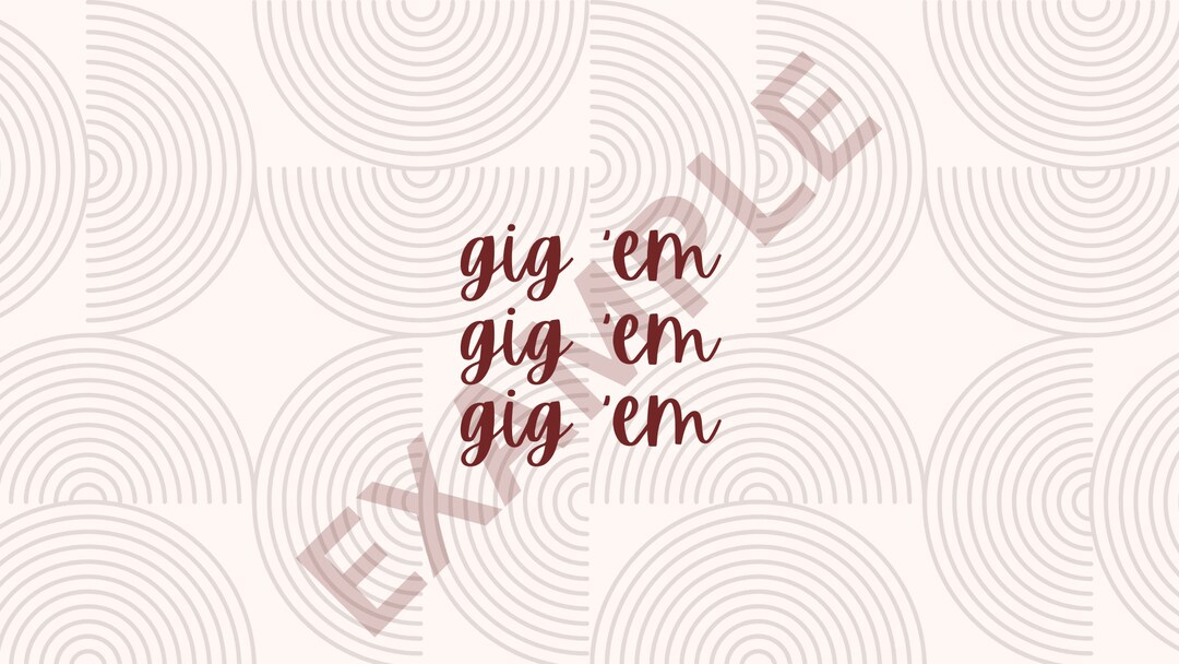Gig'em Desktop Wallpaper - Etsy