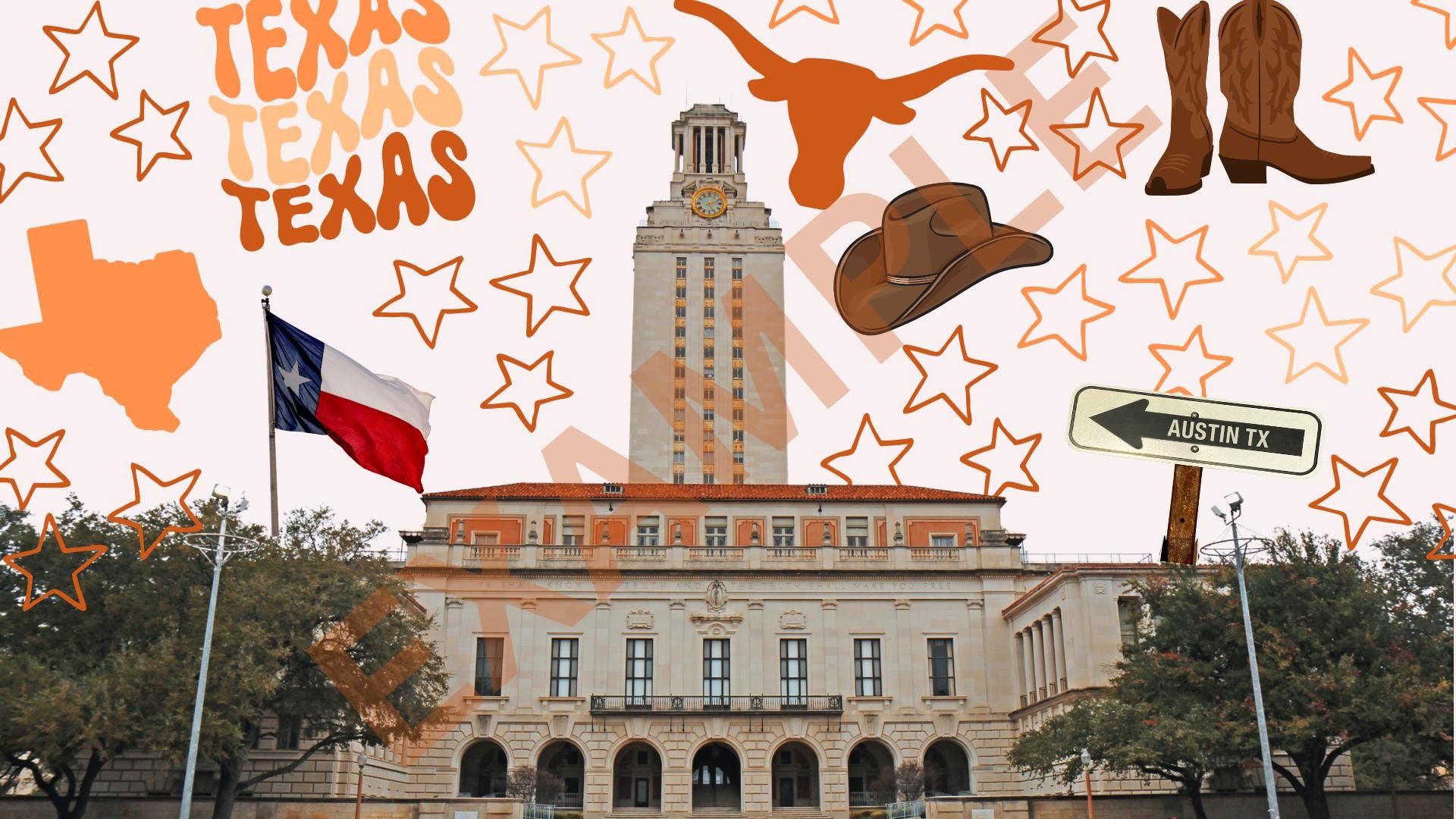 University of Texas Desktop Wallpaper - Etsy