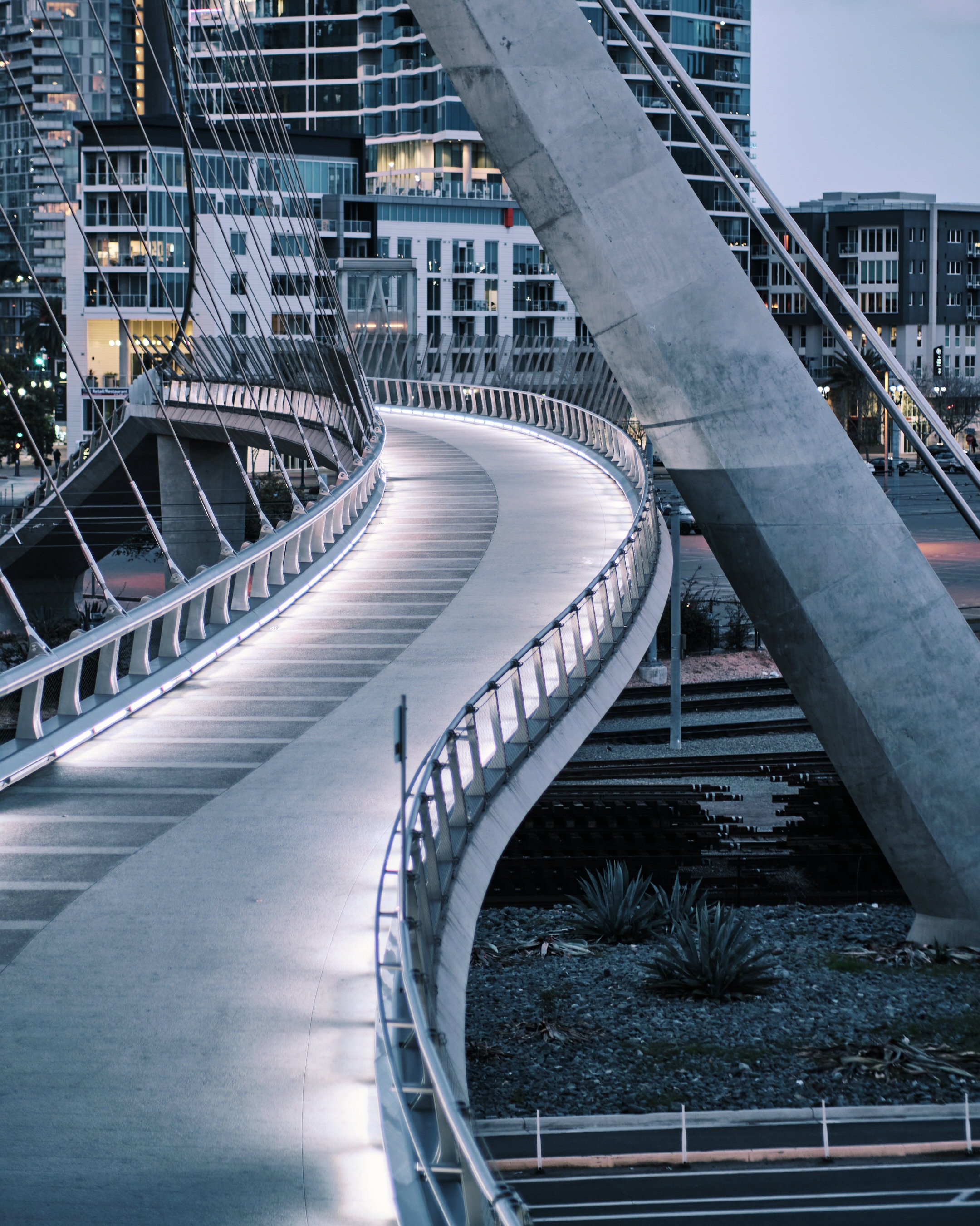 Morning City Bridge View Printable | Urban Landscape Wall Art Decor ...