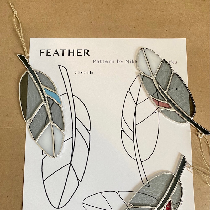 Stained Glass Feather - Etsy