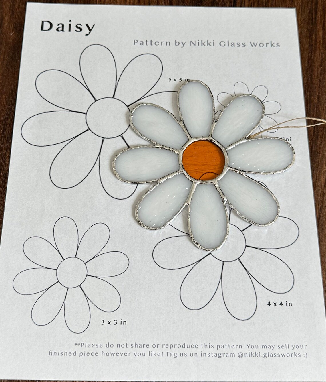 Daisy PATTERN | Commercial Pattern | Stained Glass Pattern | Digital ...