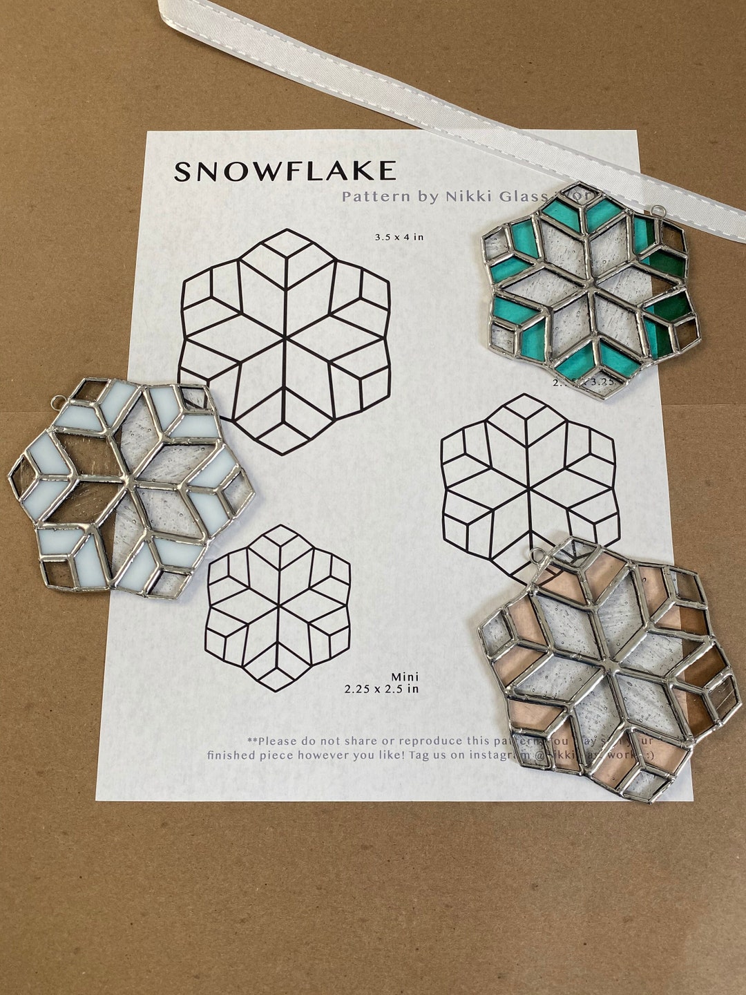 Snowflake PATTERN | Commercial Pattern | Stained Glass Pattern ...