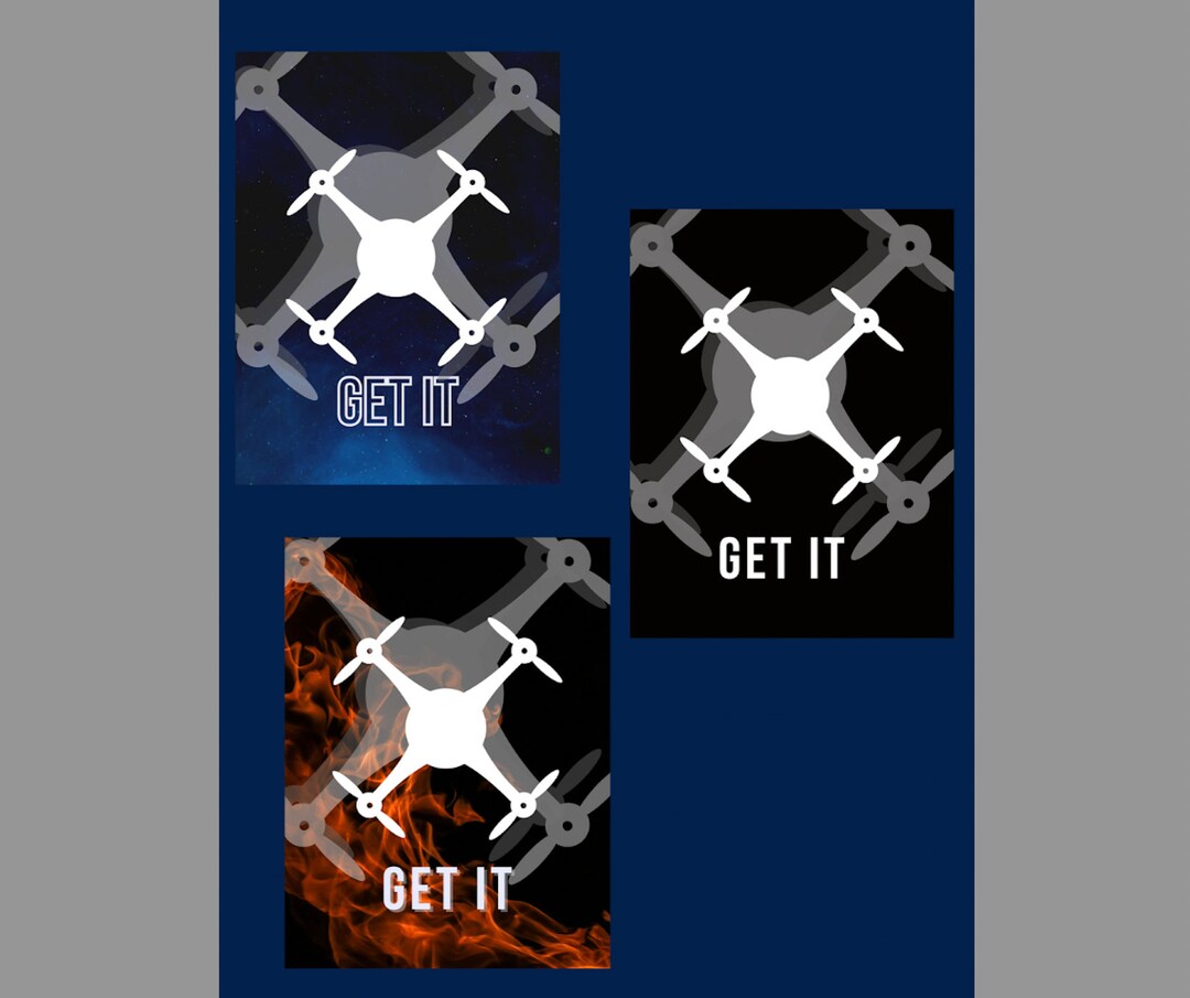 Drone Posters 3 Designs get It Digital Printable 300dpi 18x24in Png - Etsy